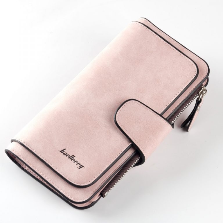 Baellerry Luxury Women’s Leather Long Wallet with Hasp