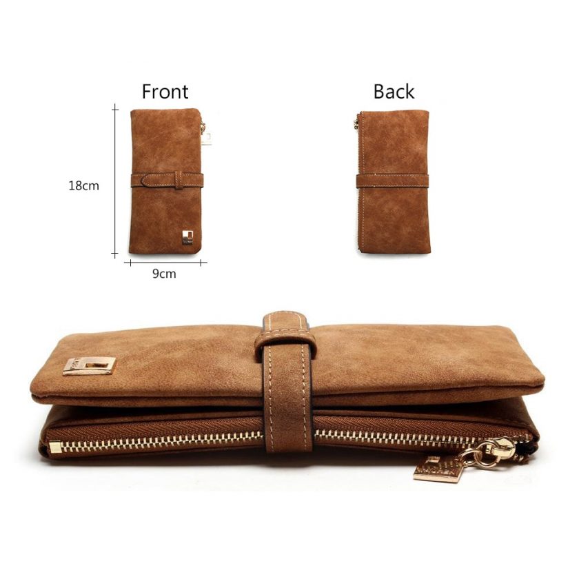 Genuine Leather Latest Fashion Bi-Fold Women’s Long Wallet