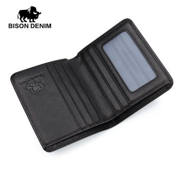 BISON DENIM Genuine Leather Wallet for Men | Thin Cow Leather Wallets