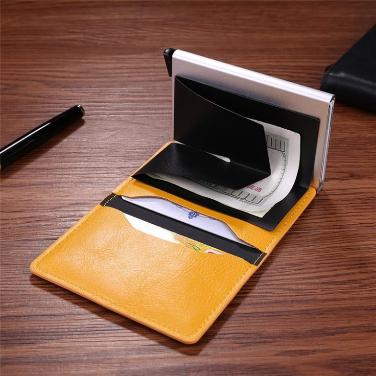 Automatic Pop Up Anti-Theft and Anti RFID Aluminium Credit Card Holder