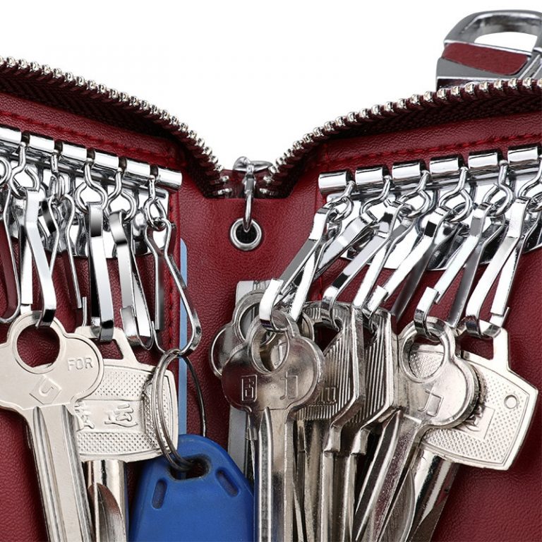 Genuine Multi-functional Leather Unisex Keychain Wallets