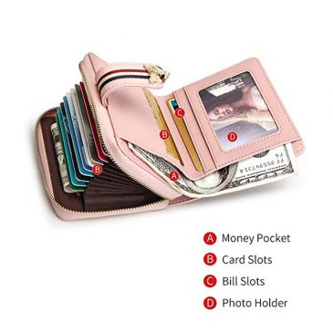 Foxer High Quality Designer Short Clutch Wallets for Women