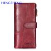 HENGSHENG Genuine Leather Long Zipper Wallets Archives | Willie's Wallets