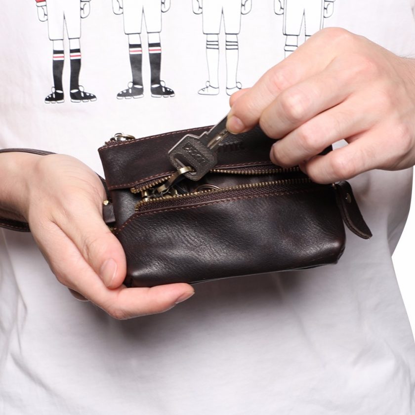 Joyir’s Genuine Leather Housekeeper Keychain Zipper Wallets