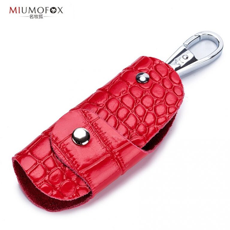Genuine Leather Small Designer Keychain Organizer Wallets
