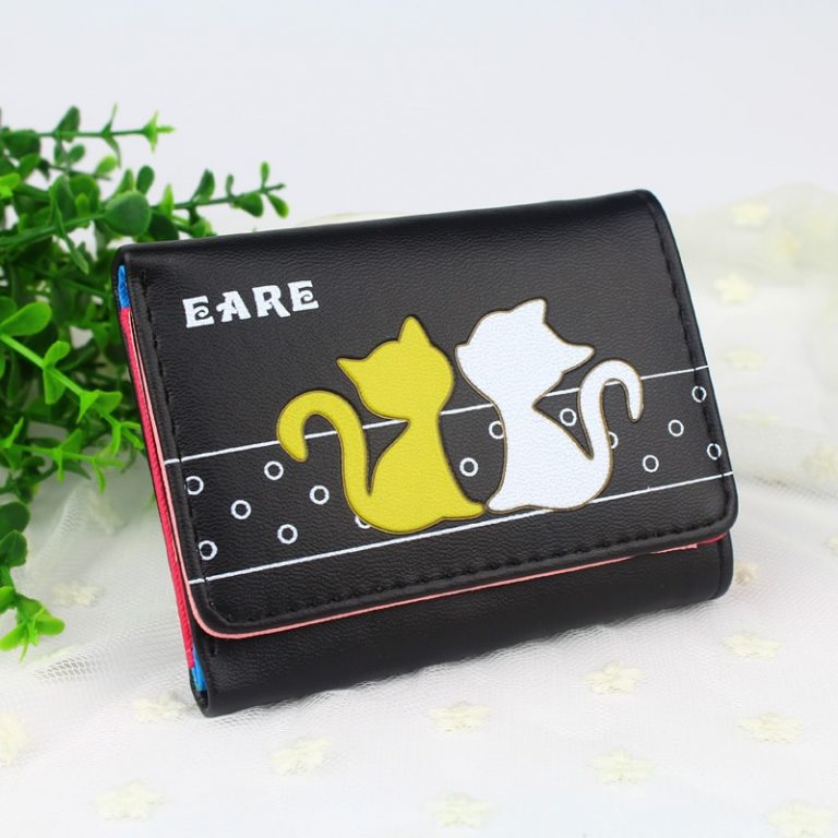 Cute Cats Printed Long Envelope Clutch Wallets for Women