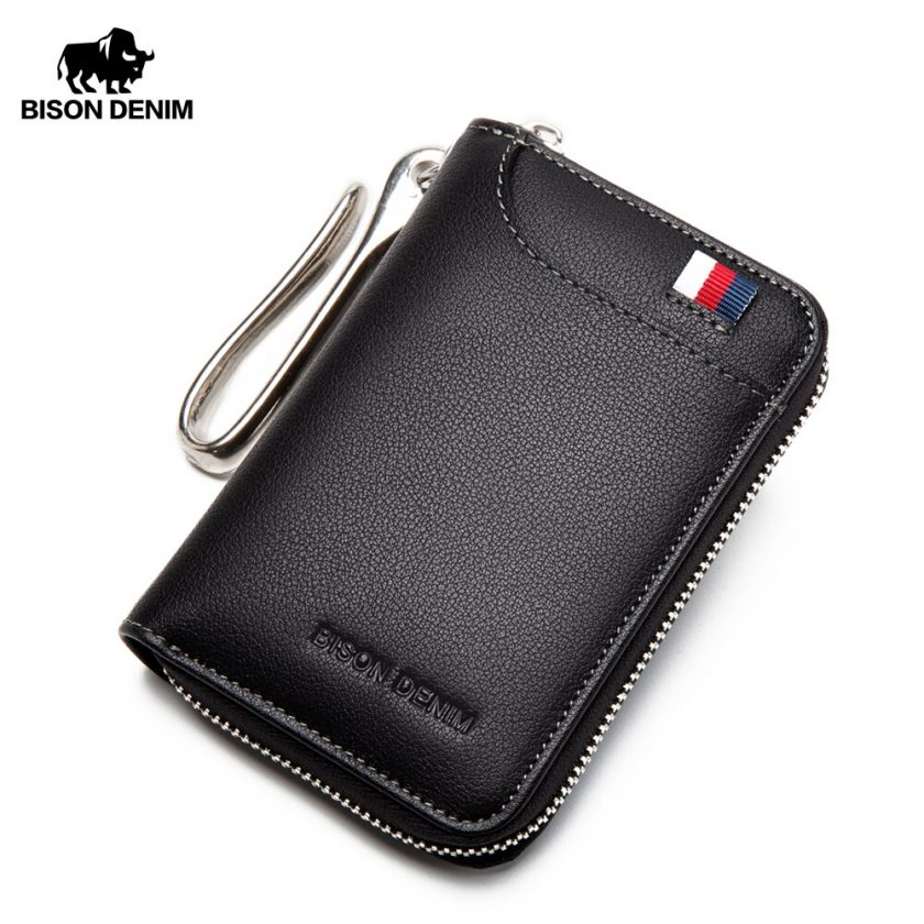 Bison Denim Genuine Leather Men’s Keychain Wallets