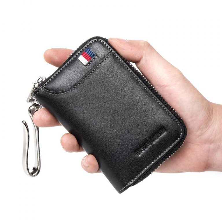 Bison Denim Genuine Leather Men’s Keychain Wallets