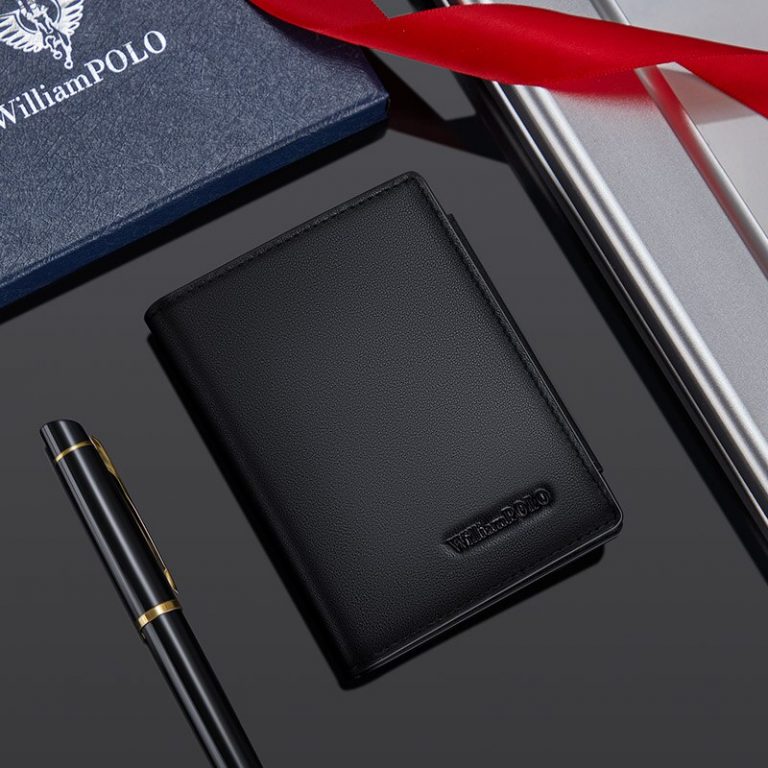WilliamPolo High Quality Designer Leather Slim Wallets for Men
